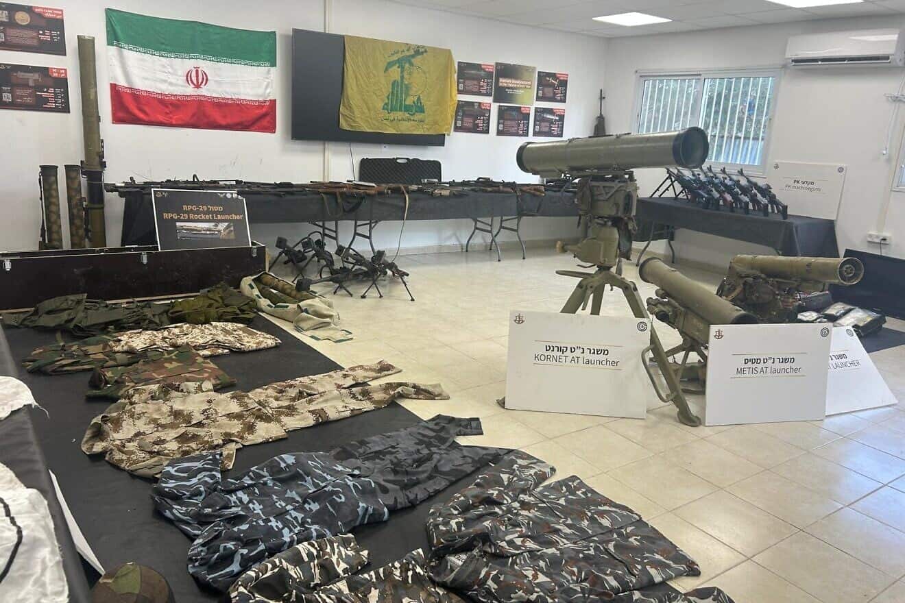 IDF displays captured terrorist weaponry - The Jewish World